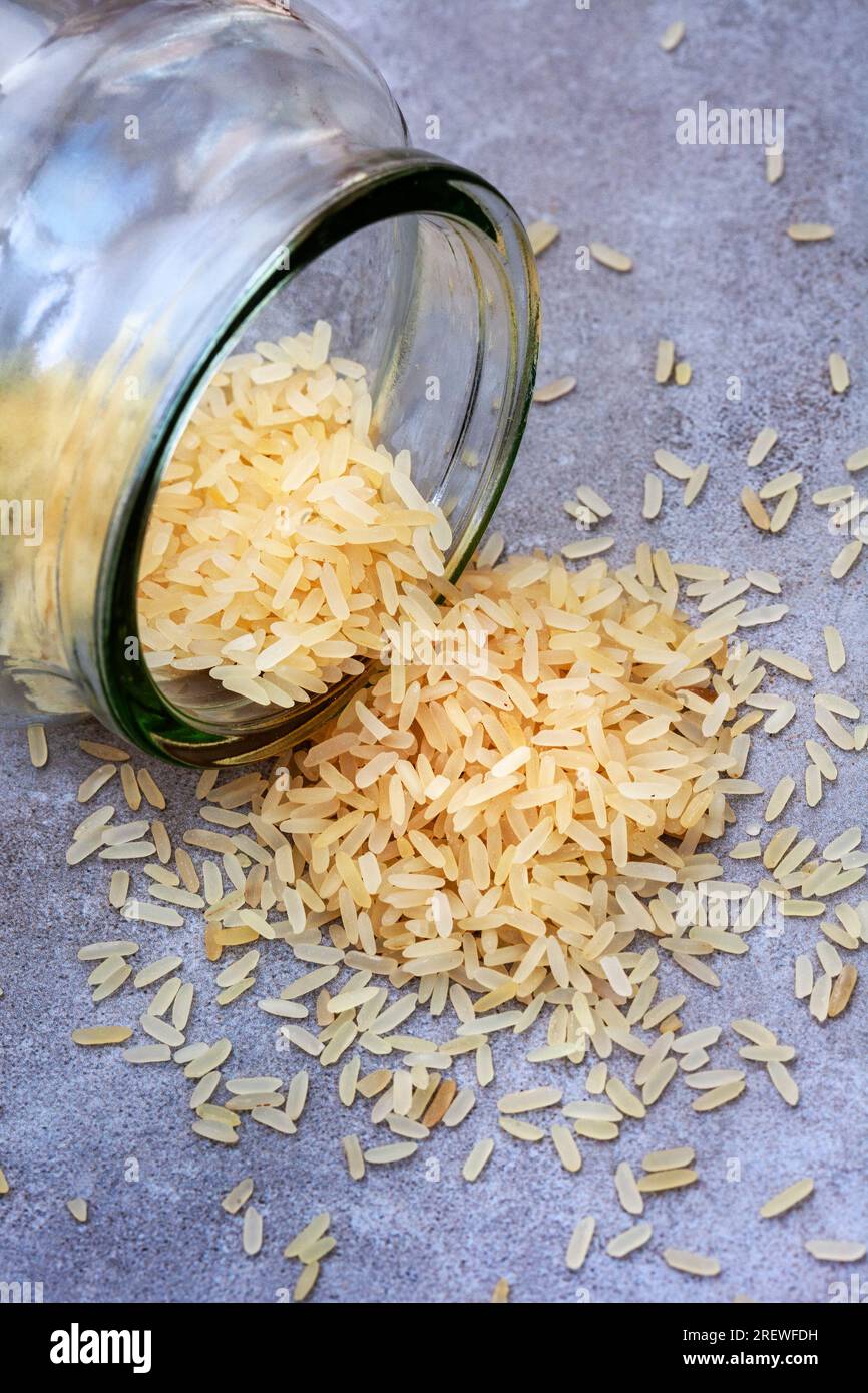 Empty jar with last bit of rice, rice shortage and panic 2023 Stock ...