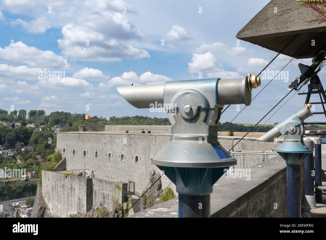Dinant. Namur - Belgium 15-08-2022. Observation deck with panoramic ...