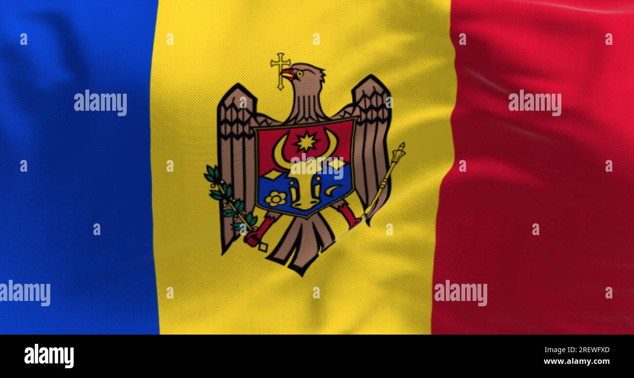 Republic moldova moldovan flag fluttering hi-res stock photography and ...