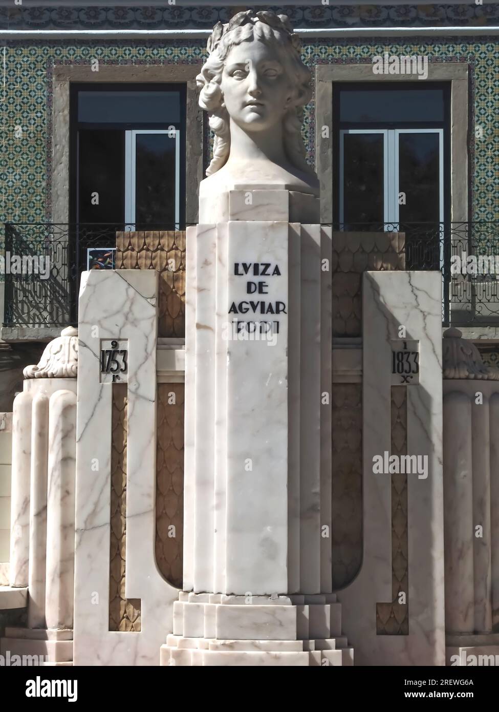 Sculpture of the famous portuguese opera singer Luisa Todi in Setubal ...