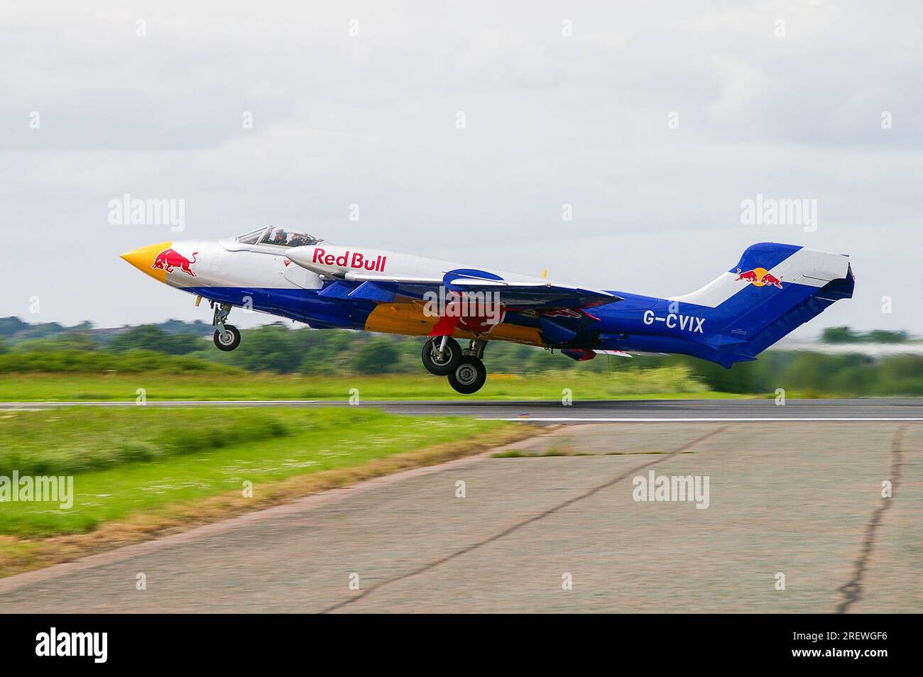 de Havilland Sea Vixen classic vintage jet plane taking off from ...