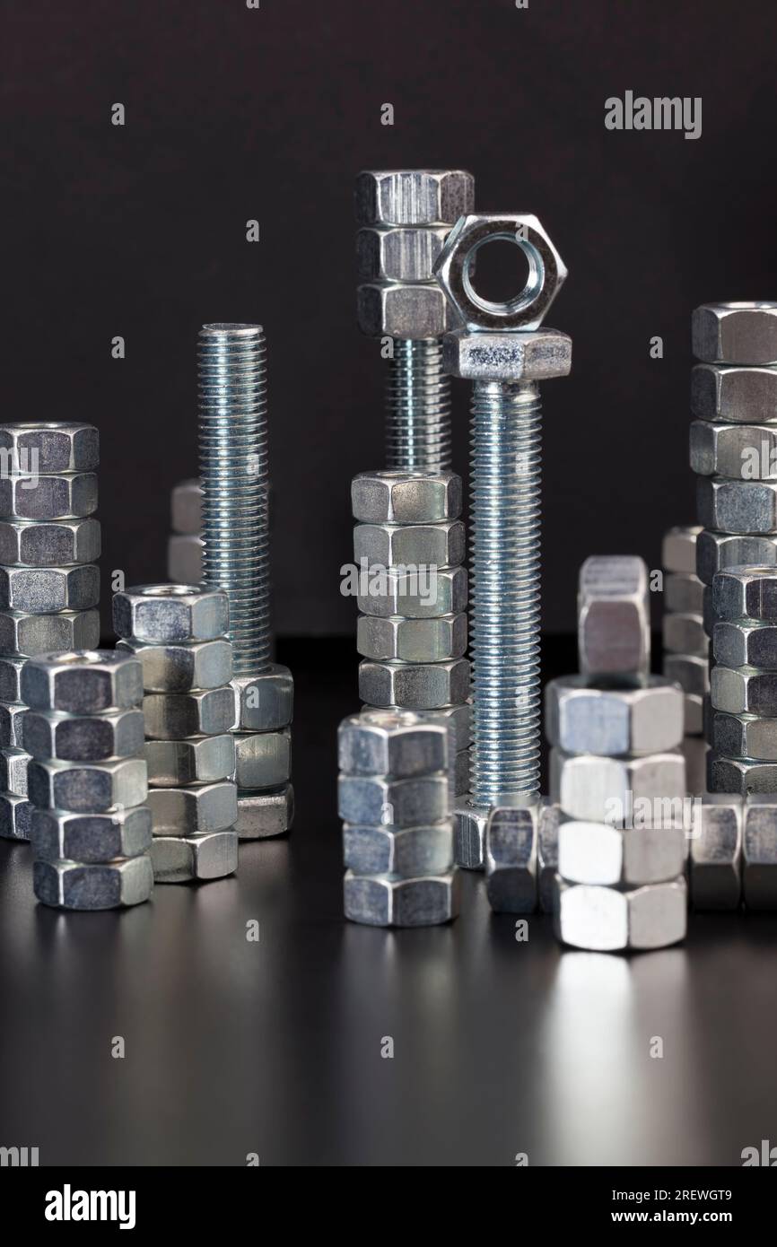 various fasteners made of high quality alloy steel and other elements for high quality work ...