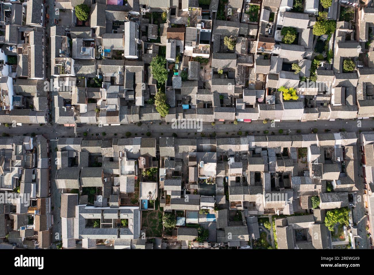 Buildings and landscapes. Photo in Weishan, Yunnan, China Stock Photo ...