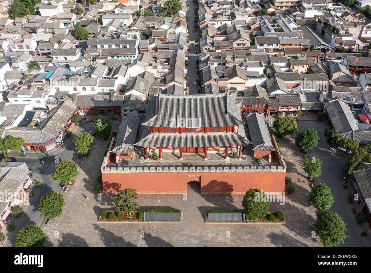 Buildings and landscapes. Photo in Weishan, Yunnan, China Stock Photo ...