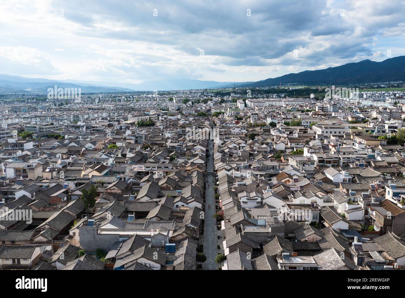 Buildings and landscapes. Photo in Weishan, Yunnan, China Stock Photo ...