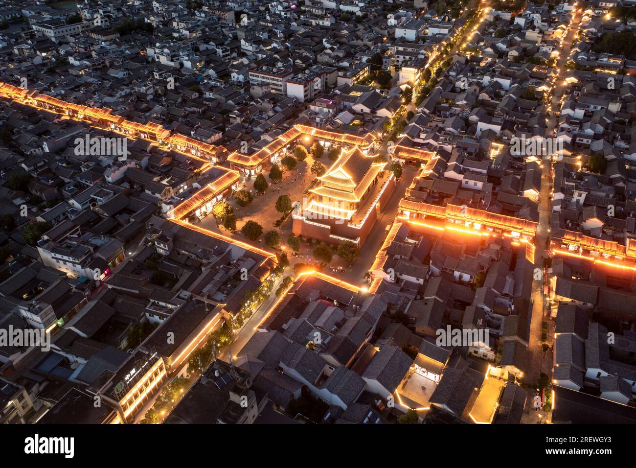 Buildings and landscapes. Photo in Weishan, Yunnan, China Stock Photo ...