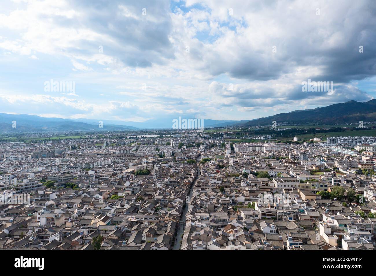 Buildings and landscapes. Photo in Weishan, Yunnan, China Stock Photo ...