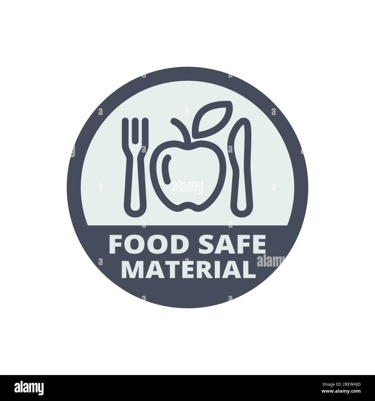 Food safe material label. Vector sticker for food safety Stock Vector ...
