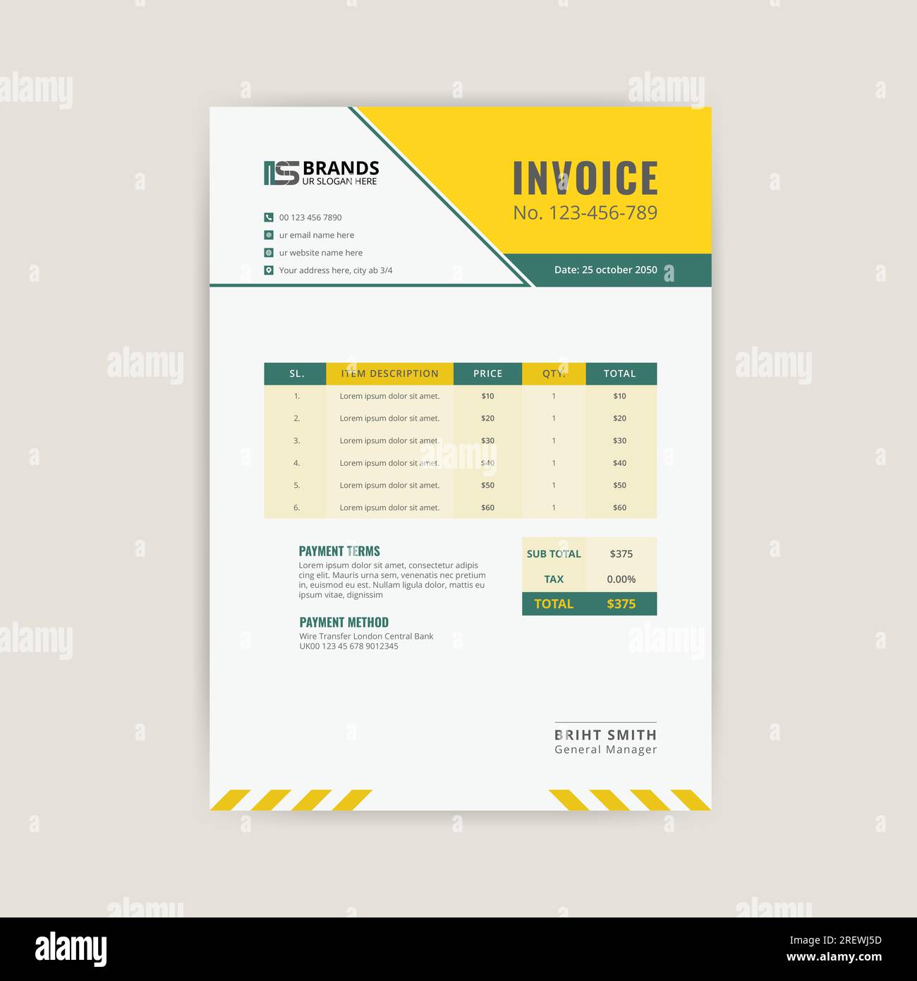 Professional creative simple Business and corporate modern invoice ...