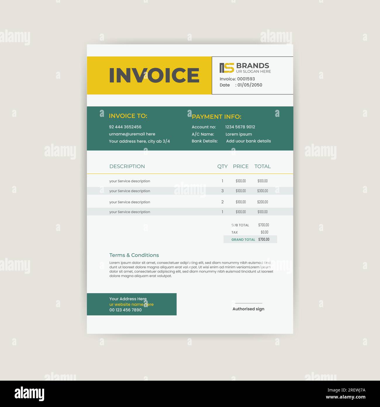 Simple minimalist invoice hi-res stock photography and images - Alamy