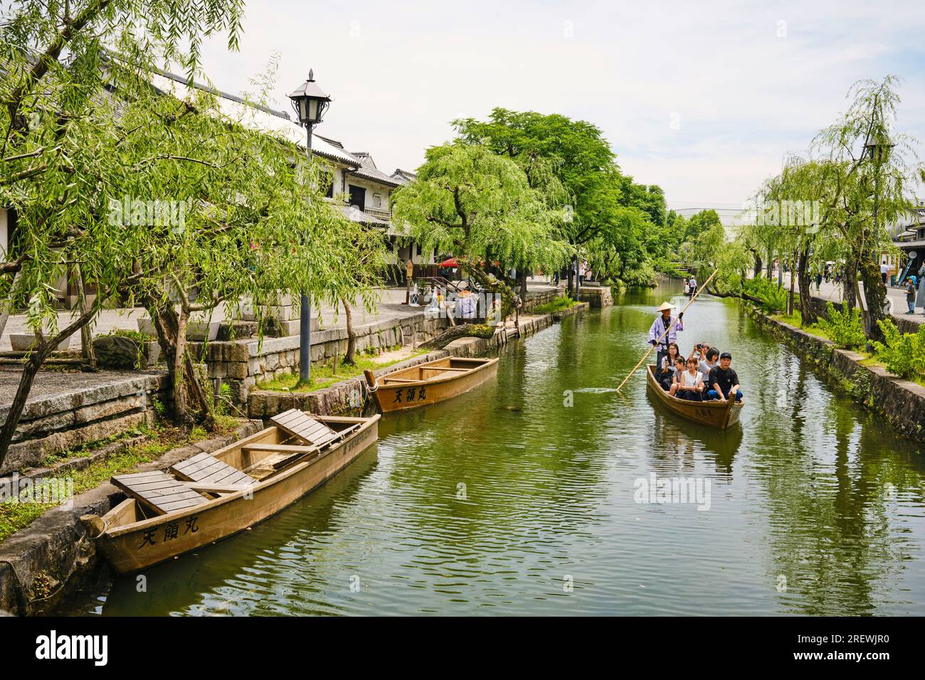 June 2023, Boats at Kurashiki River, Kurashiki Bikan Historical Quarter ...