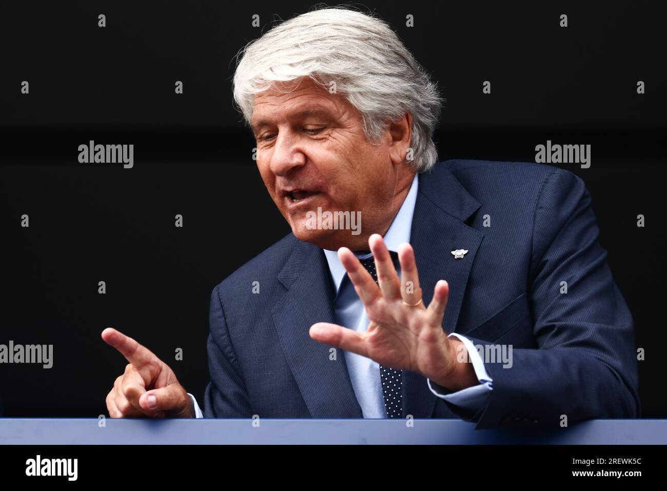 Spa, Belgium. 30th July, 2023. FIM President Jorge Viegas is seen ahead ...