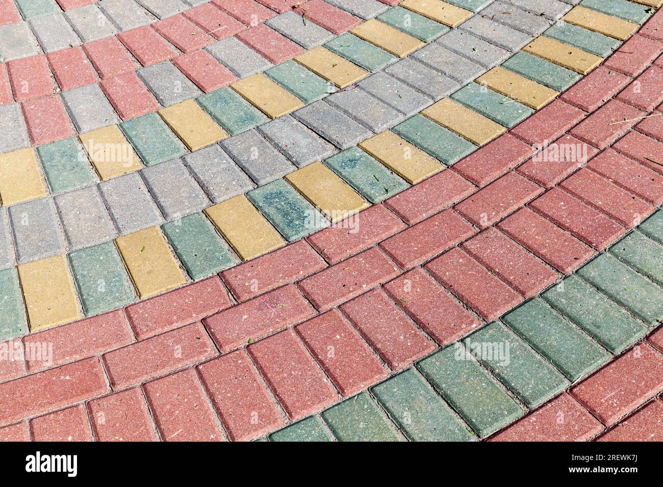 road or pavement made of stones tiles and cobblestones, part of a ...