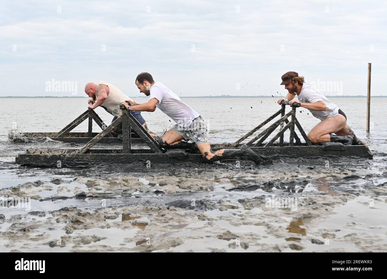 30 July 2023, Lower Saxony, Dangast: Participants in this year's German ...