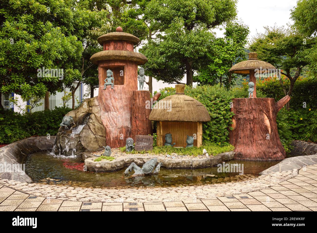 June 2023, Sakaiminato. Landmark along the Mizuki Shigeru Road ...