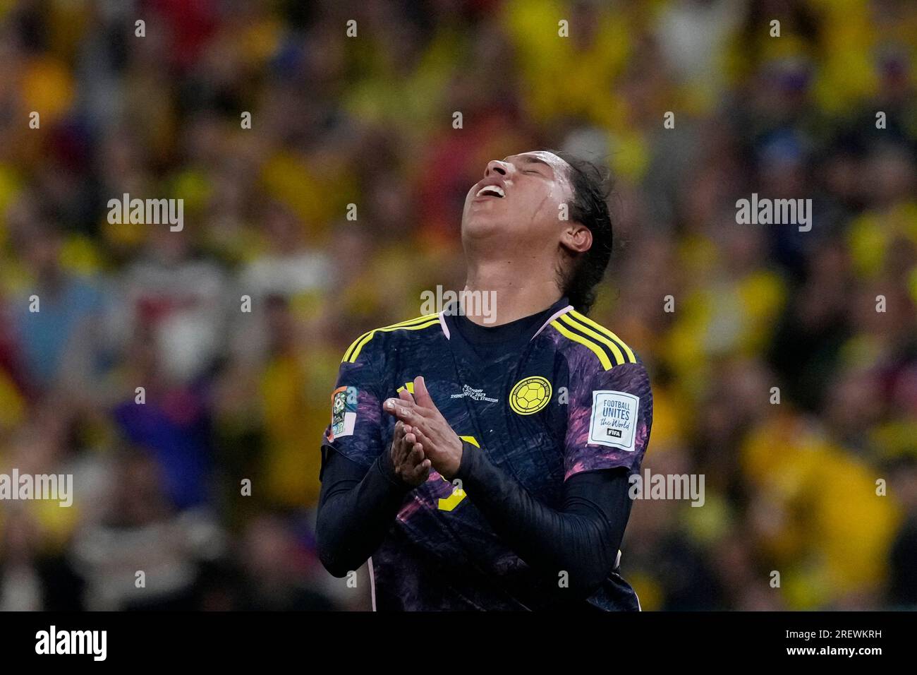Colombia's Mayra Ramirez reacts after failing to score during the Women ...