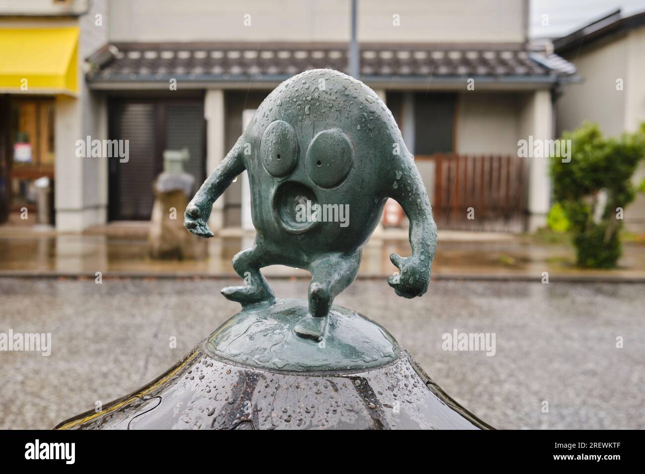 June 2023, Sakaiminato. Yokai (supernatural beings) statues from Mizuki ...