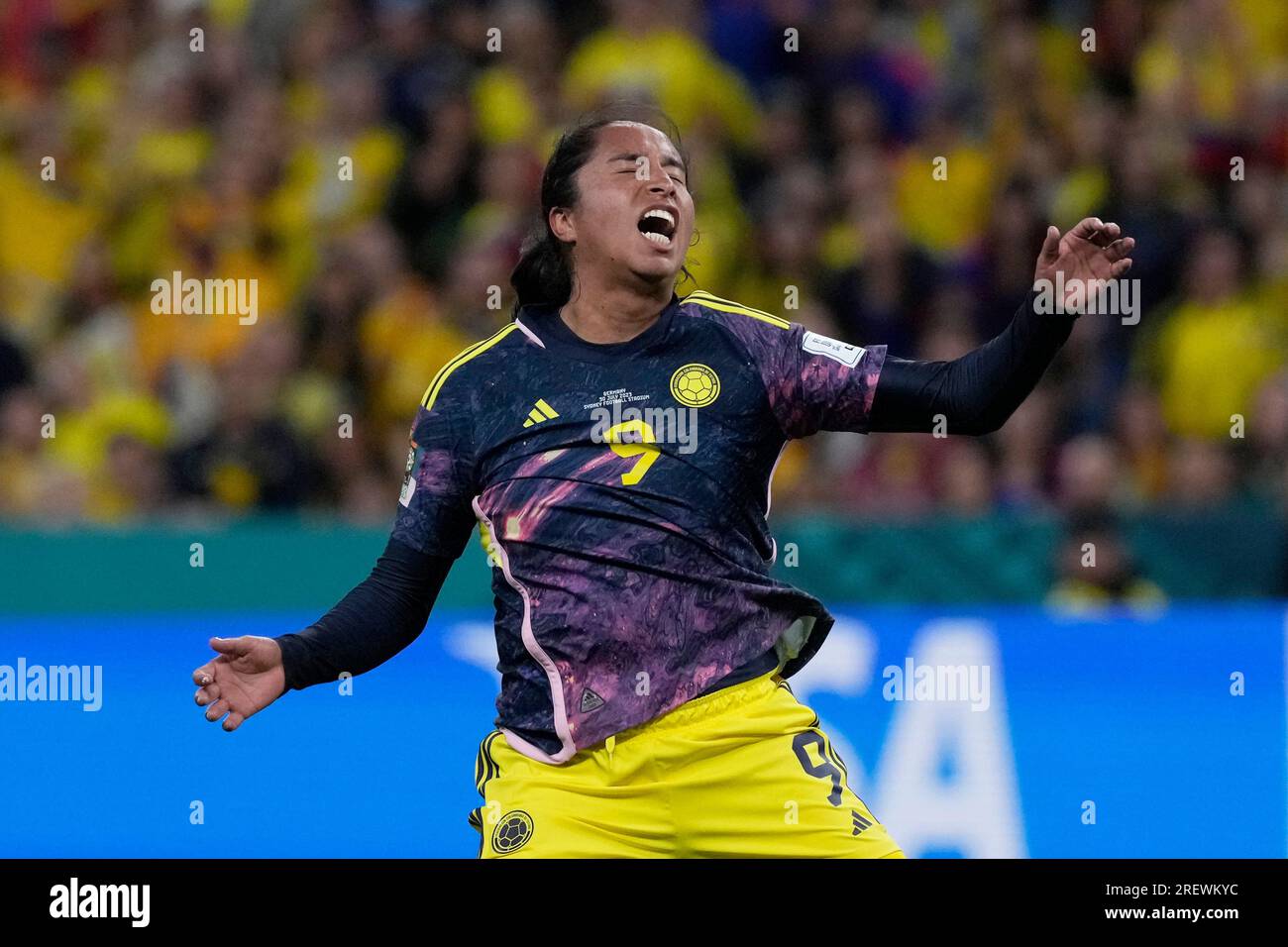 Colombia's Mayra Ramirez reacts after failing to score during the Women ...