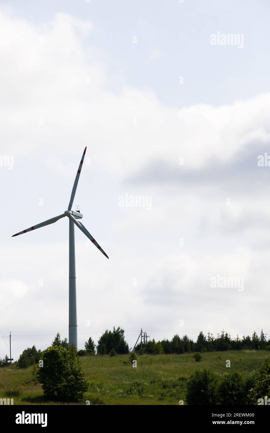 wind turbines for the production of electricity in fields in eastern ...