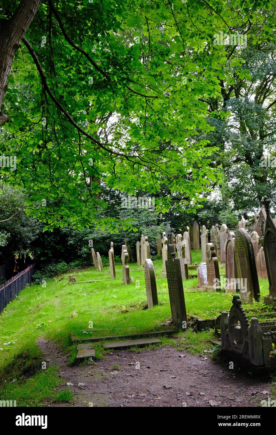 Haworth Parsonage graveyard, Bronte country, West Yorkshire Stock Photo ...
