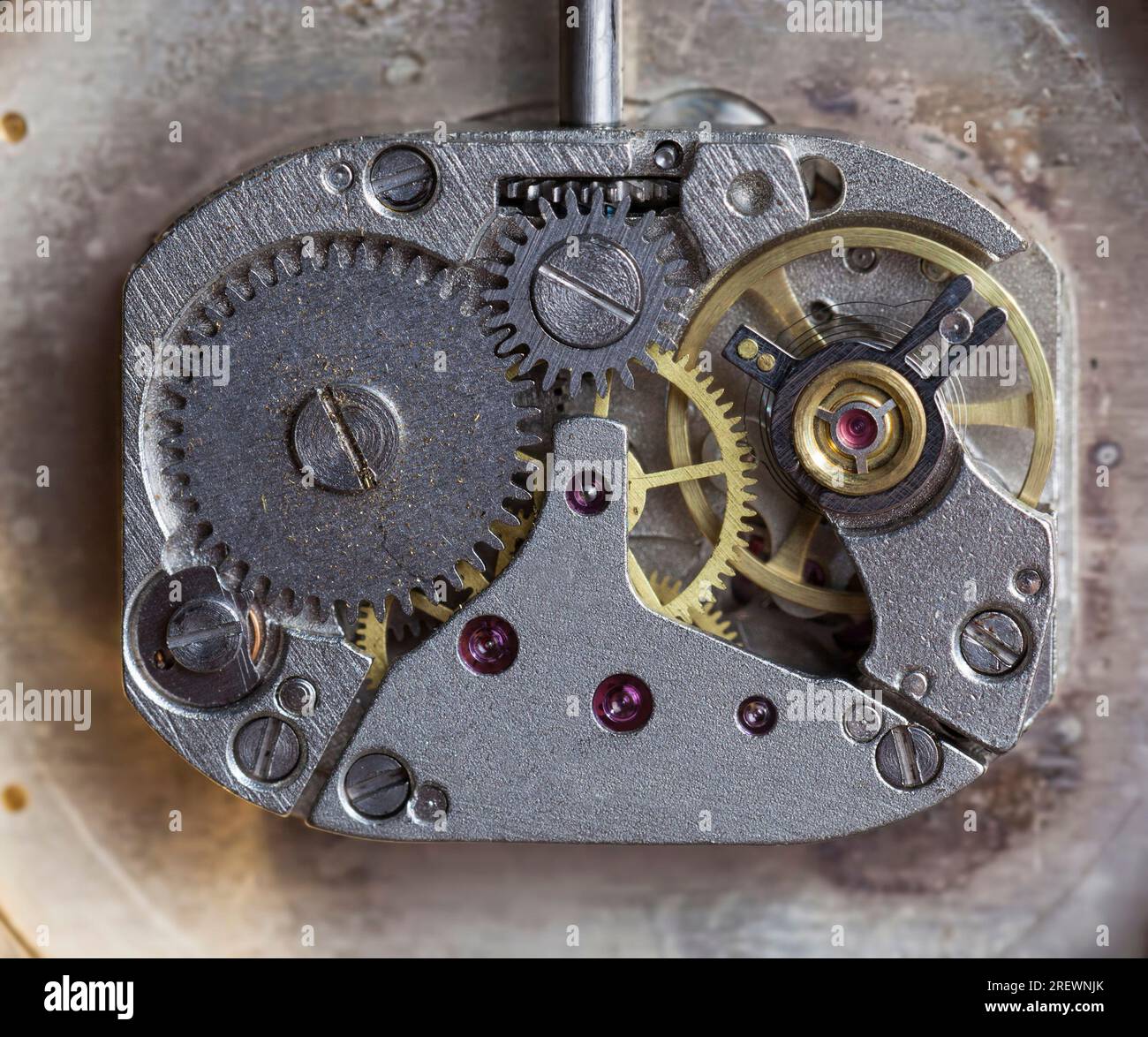 internal components and parts including parts of the winding, movement ...