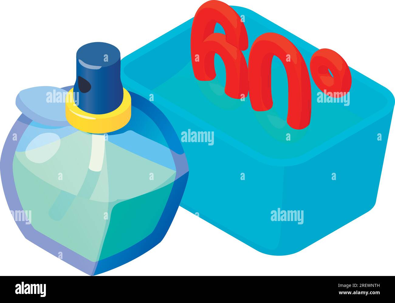 Daily wash icon isometric vector. Basin of water sixty degrees and ...