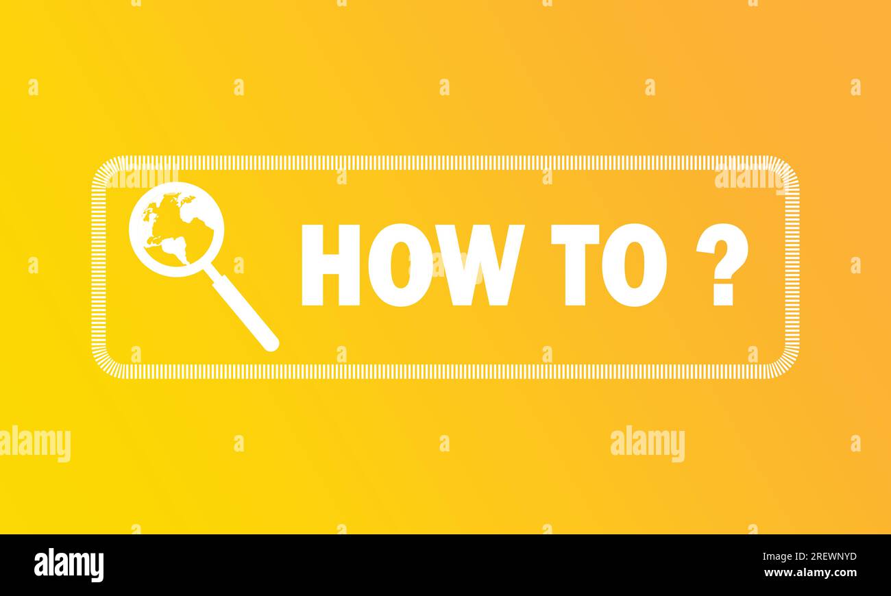 how to search information over yellow background. vector illustration ...