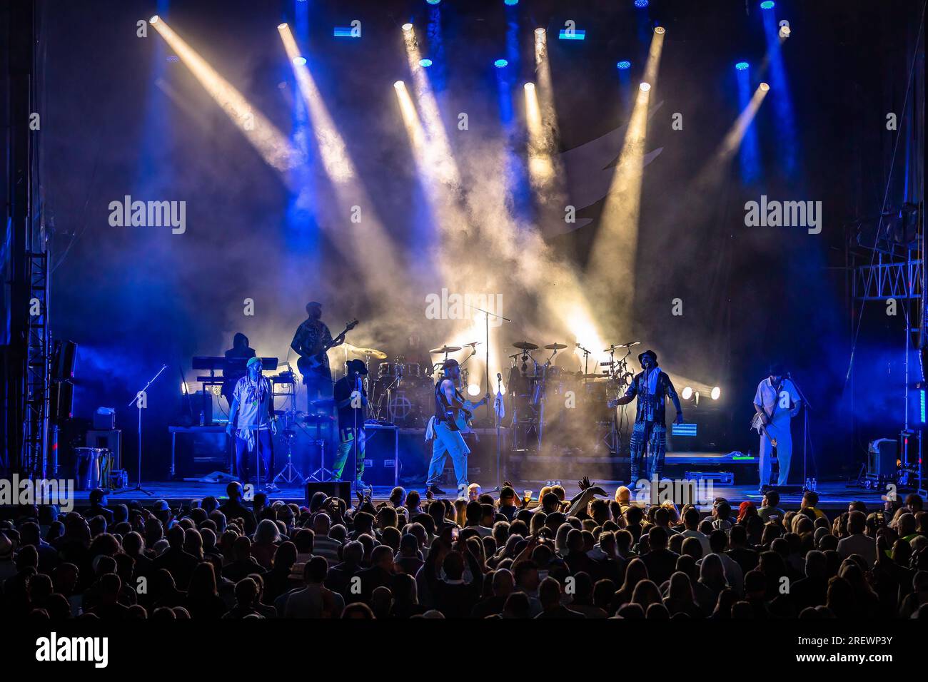 Fredrikstad, Norway. 28th, July 2023. The Swedish ska band Hoffmaestro ...