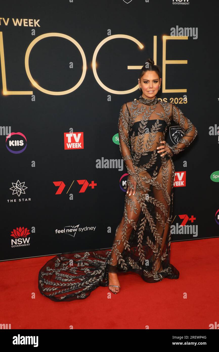 Sydney, Australia. 30th July 2023. Home and Away's Emily Weir arrives on the red carpet for the ...