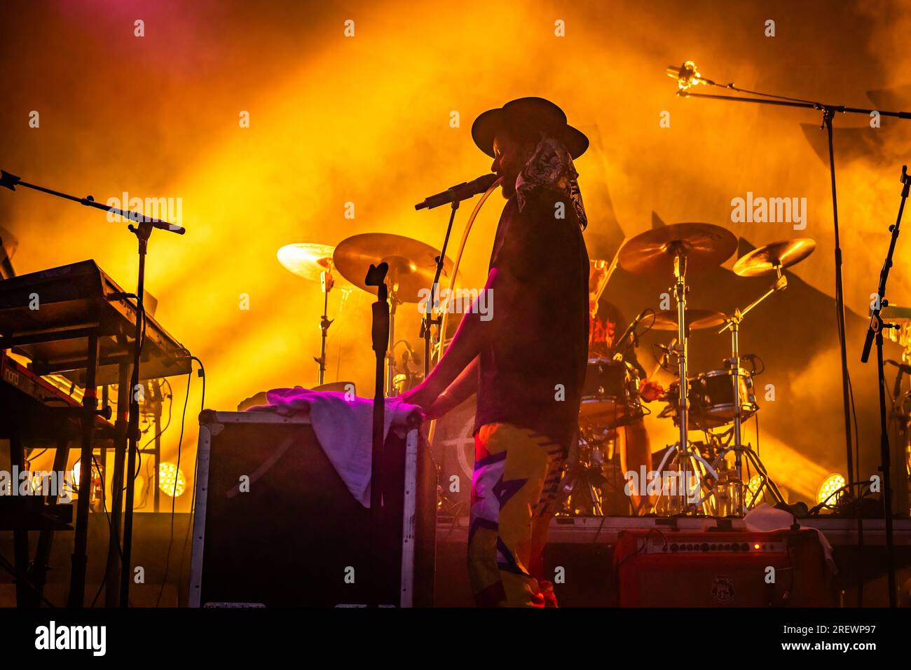 Fredrikstad, Norway. 28th, July 2023. The Swedish ska band Hoffmaestro ...