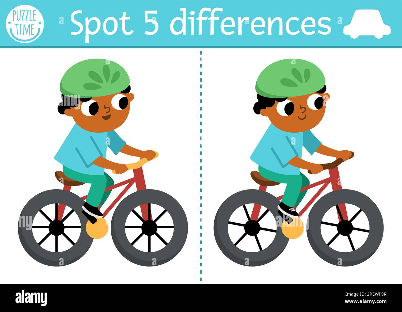 Find differences game for children. Transportation educational activity ...