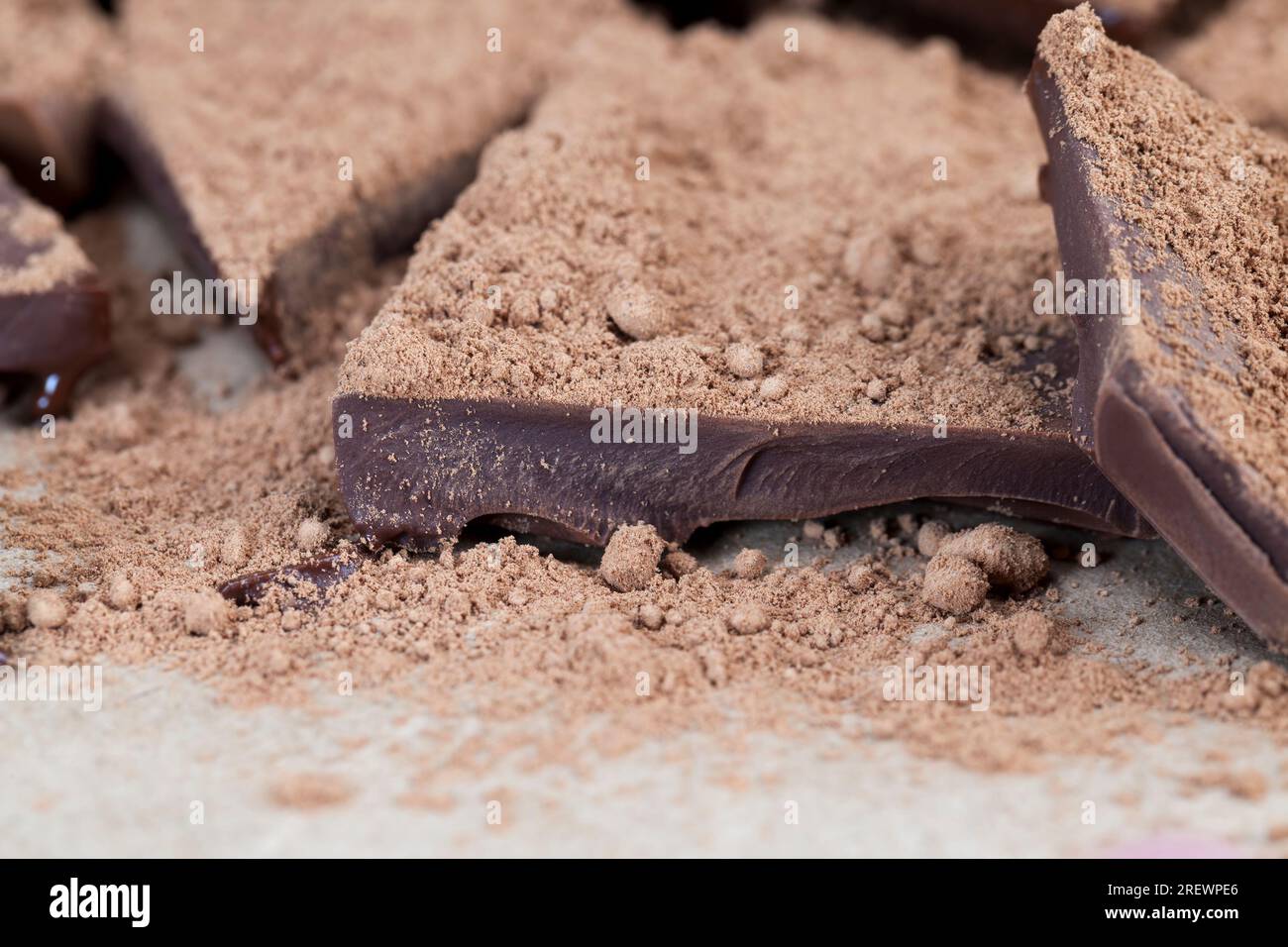 close up of cocoa food, photo with leisure ingredients cocoa and coffee ...
