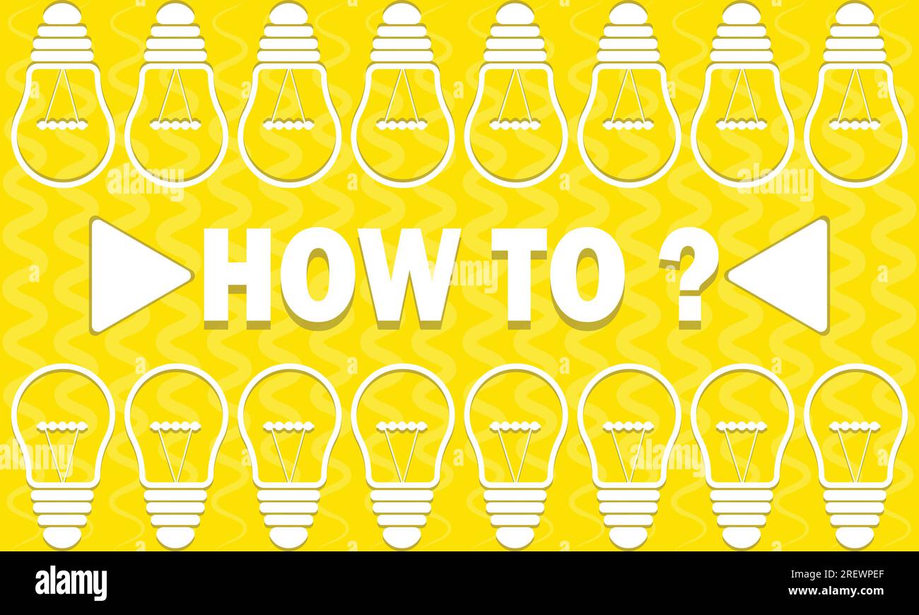 How To Light Bulbs Showing How To Turn Idea Or Creativity. Vector ...