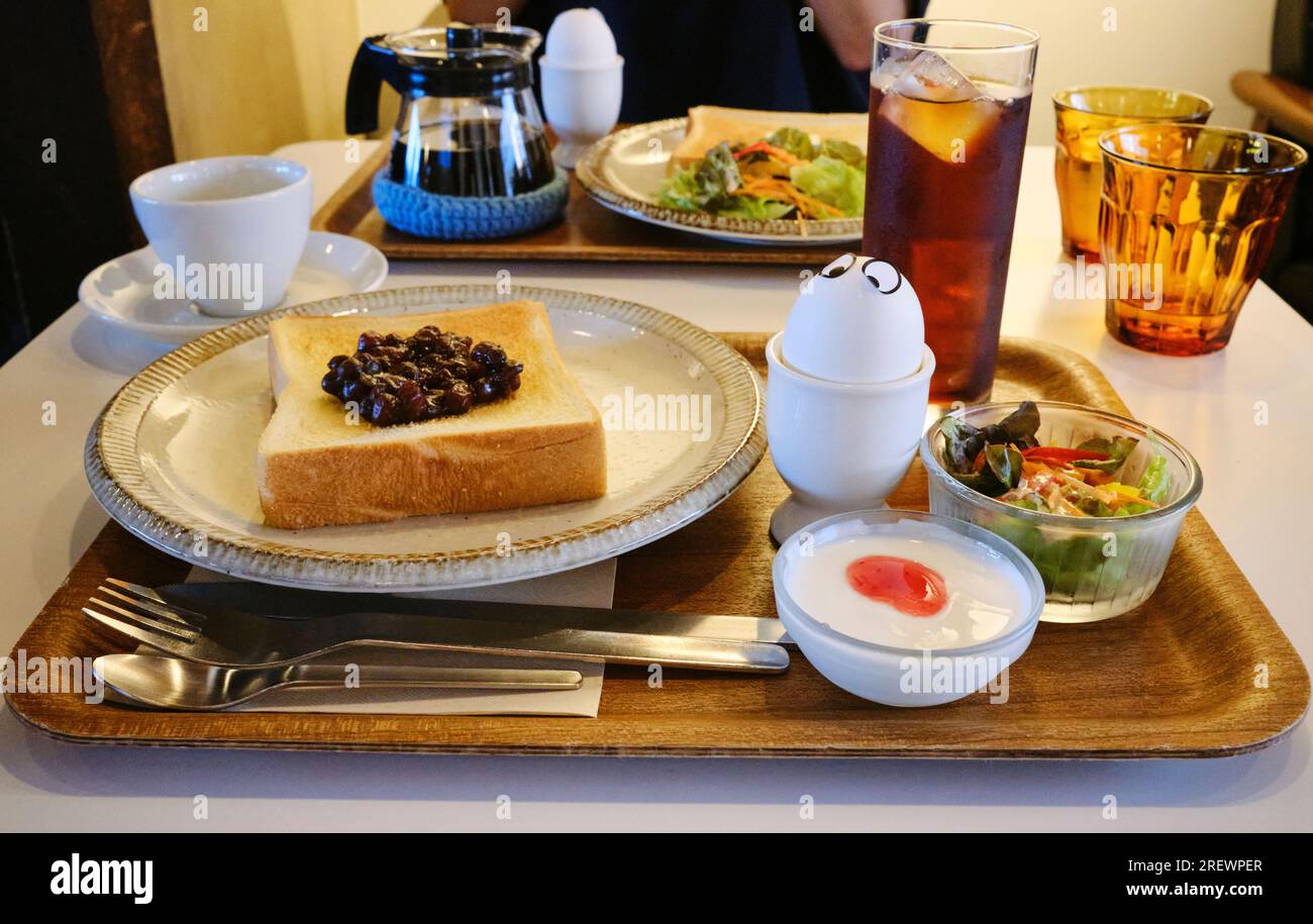 Morning breakfast set bread hi-res stock photography and images - Alamy