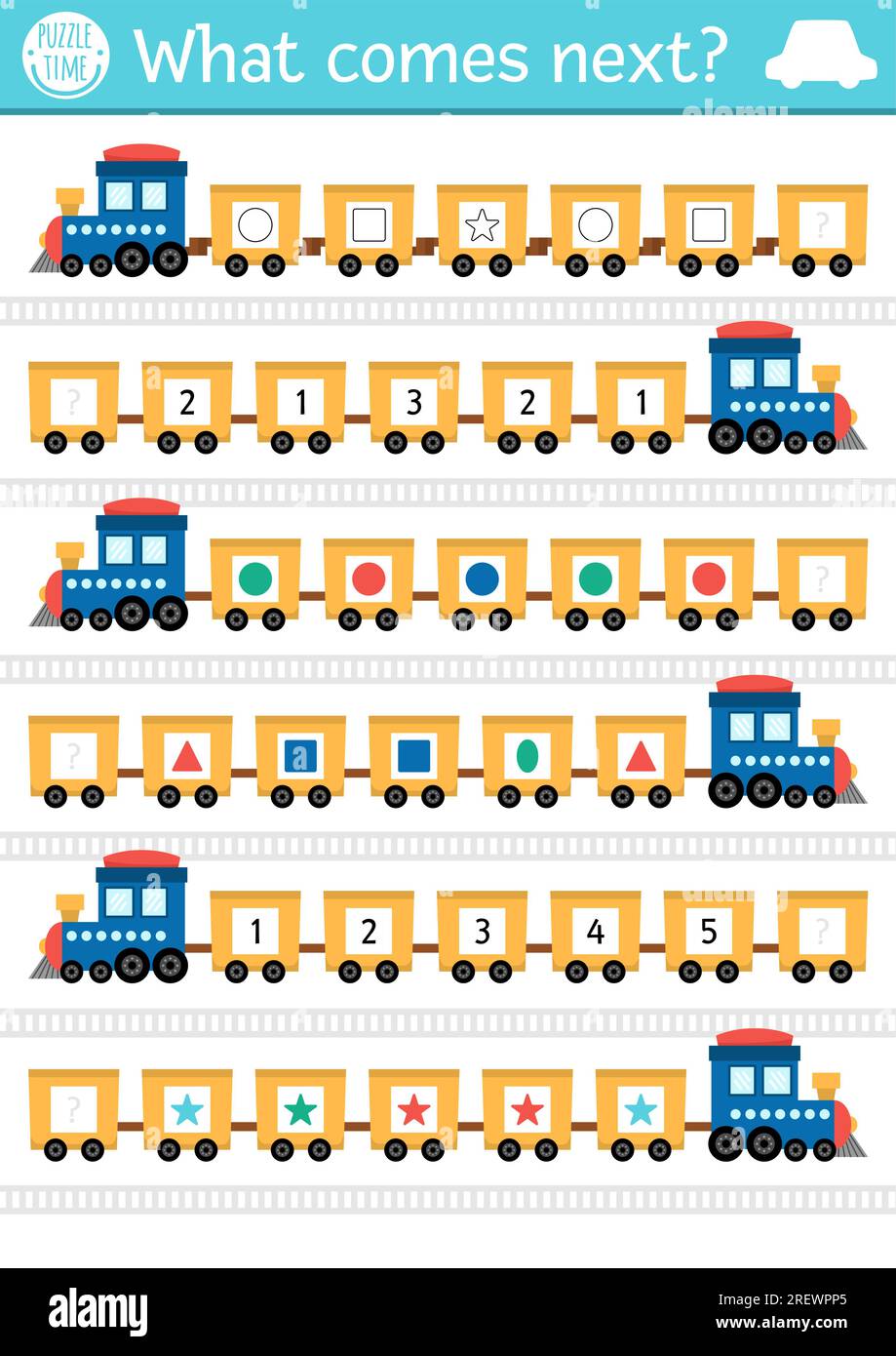 What comes next. Transportation matching activity for preschool ...