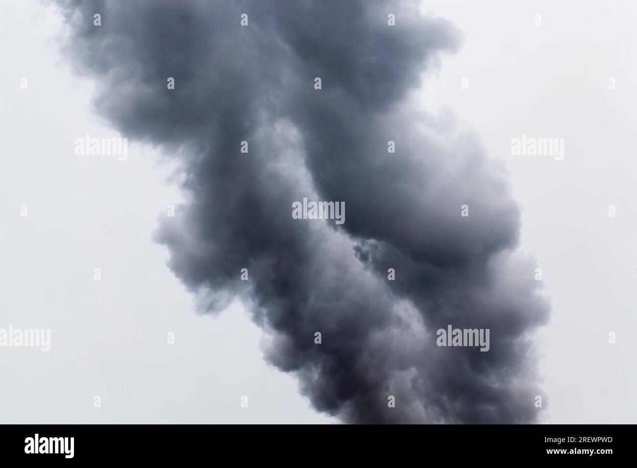 gray clouds and dark gray smoke in the sky in cloudy weather, beautiful ...