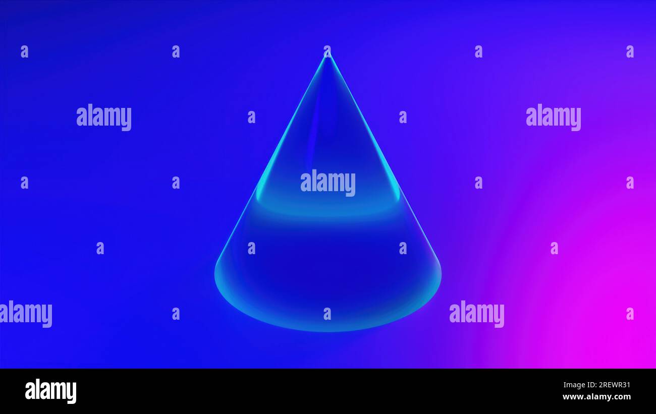 Abstract 3d cone. Computer generated render Stock Photo - Alamy