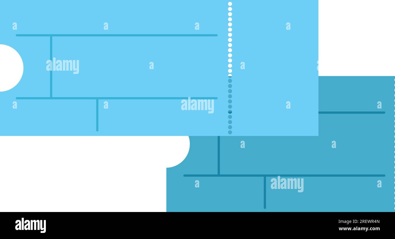 Two blue blank tickets vector illustration Stock Vector Image & Art - Alamy