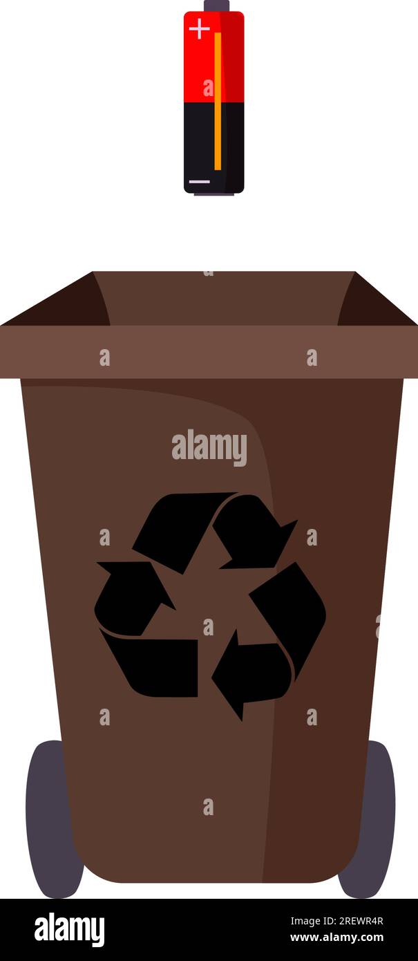 Battery disposal bin Stock Vector Images - Alamy