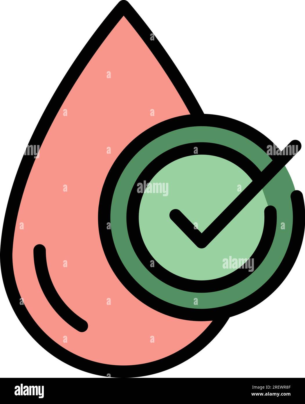 Drop blood tested icon outline vector. Lab test. Analysis tube color ...