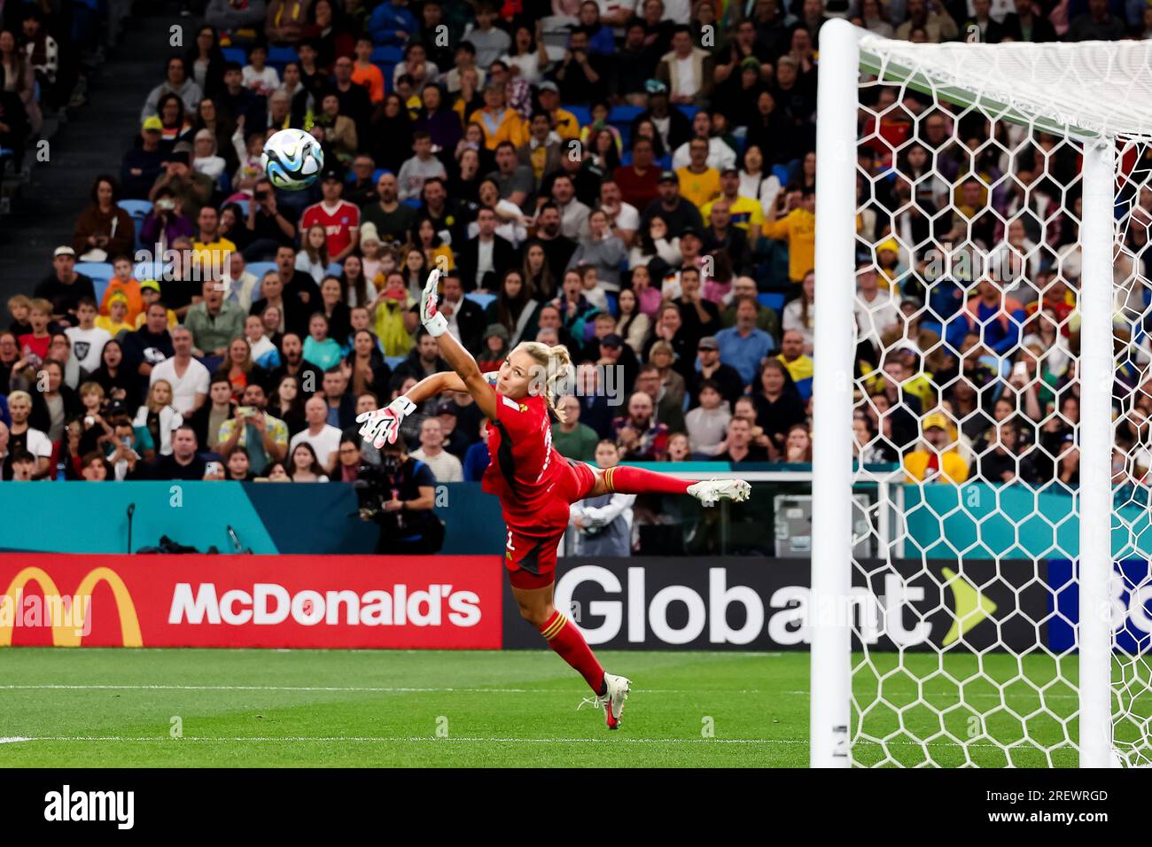 Sydney, Australia, 30 July, 2023. Merle Frohms of Germany can’t save ...