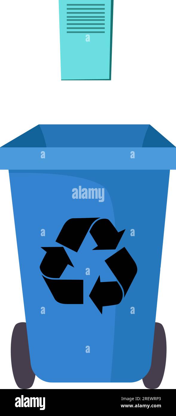 Blue rubbish bin logo Cut Out Stock Images & Pictures - Alamy