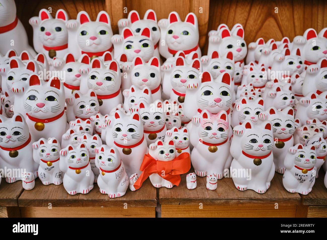 July 2023, Beckoning cats (maneki Neko) at Gotokuji Temple, Setagaya ...
