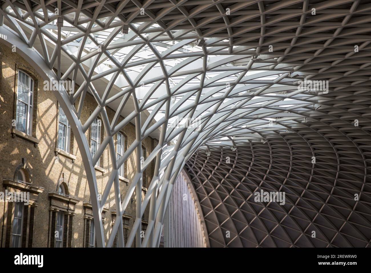 Kings Cross Station Celling canopy detail Stock Photo - Alamy