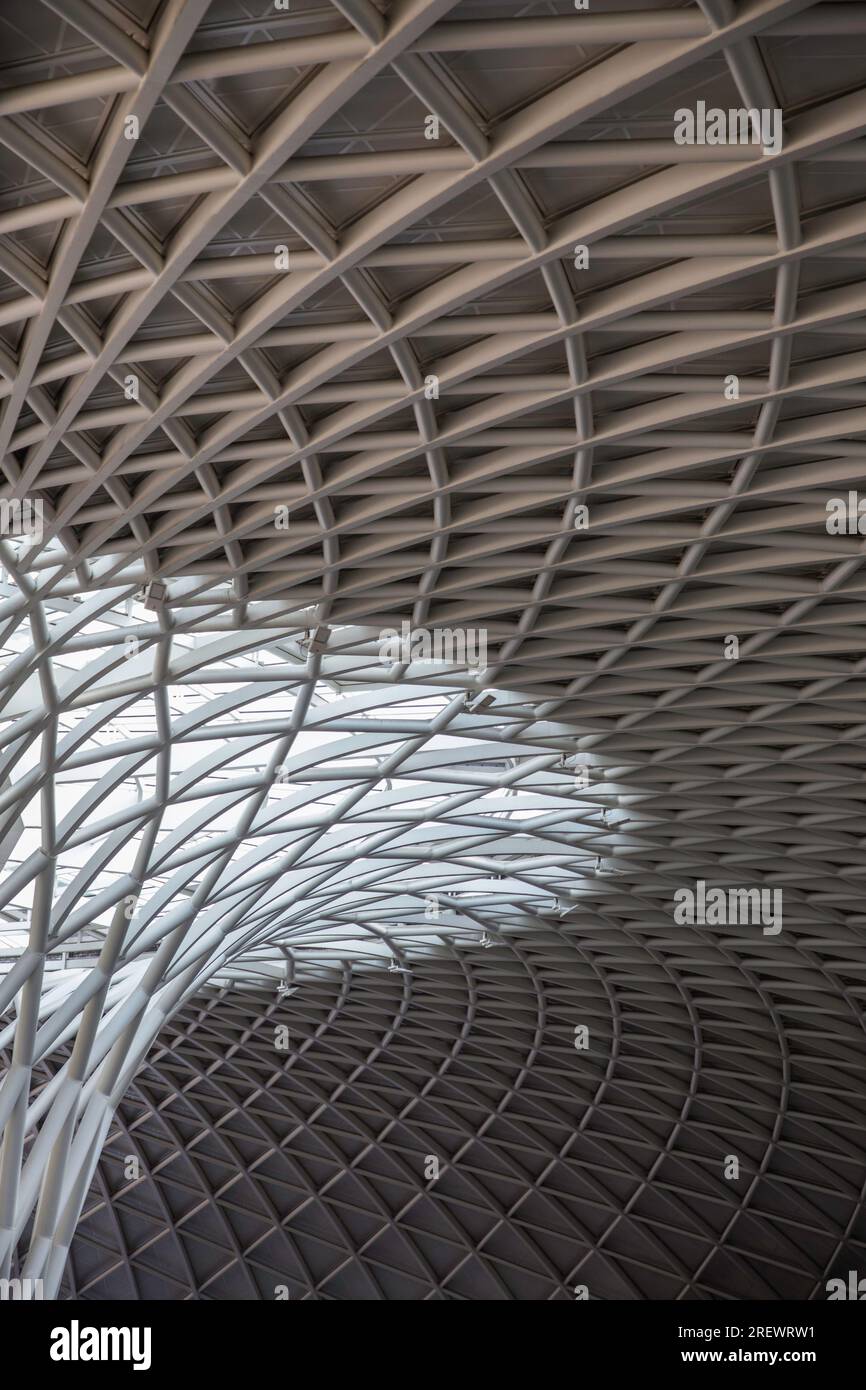 Kings Cross Station Celling canopy detail Stock Photo - Alamy