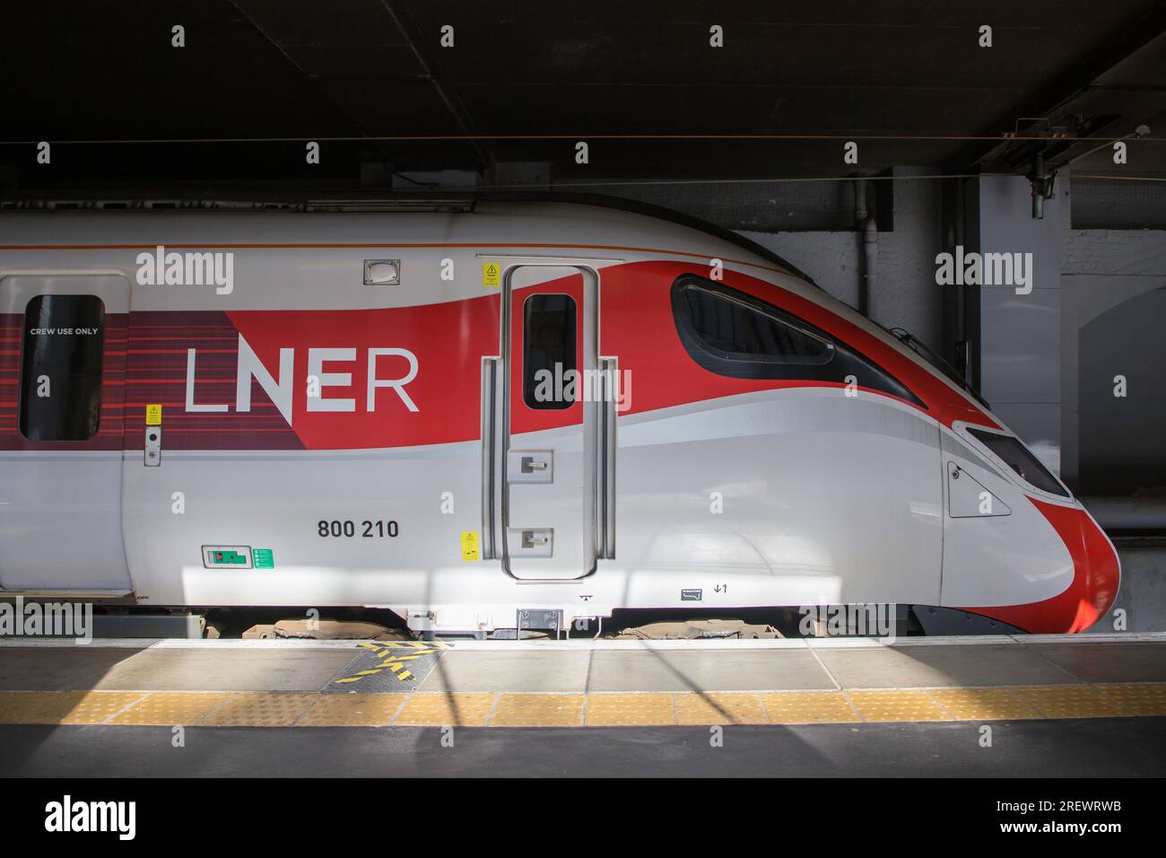 Close up of LNER Azuma train at Kings Cross station London Stock Photo - Alamy