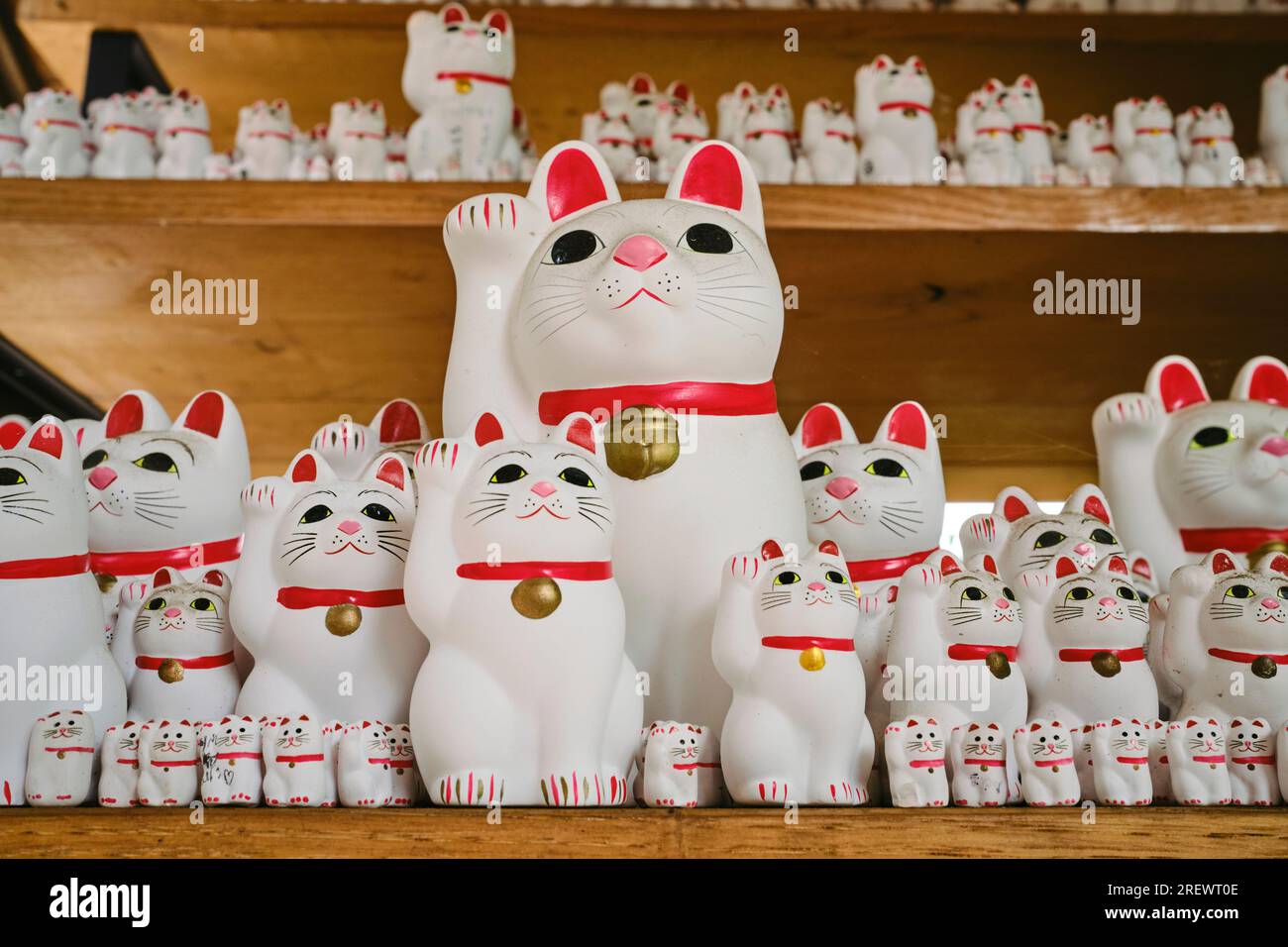 July 2023, Beckoning cats (maneki Neko) at Gotokuji Temple, Setagaya ...