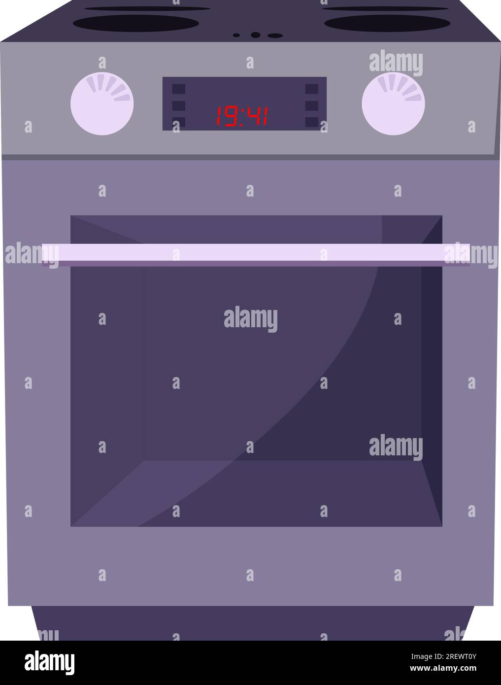 Kitchen stove cartoon illustration Stock Vector Image & Art - Alamy