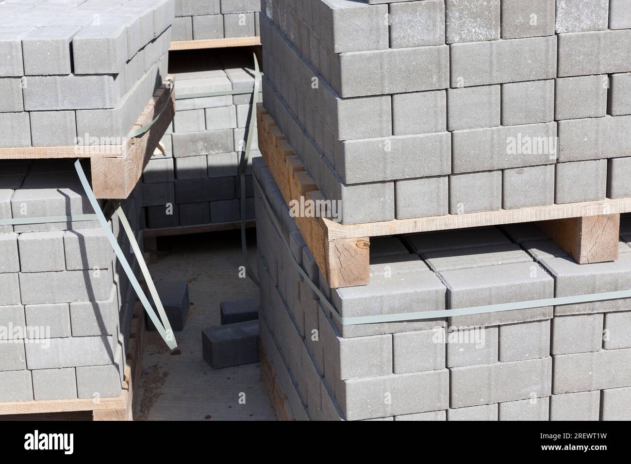 new construction tiles for laying paths and roads, for the repair and ...