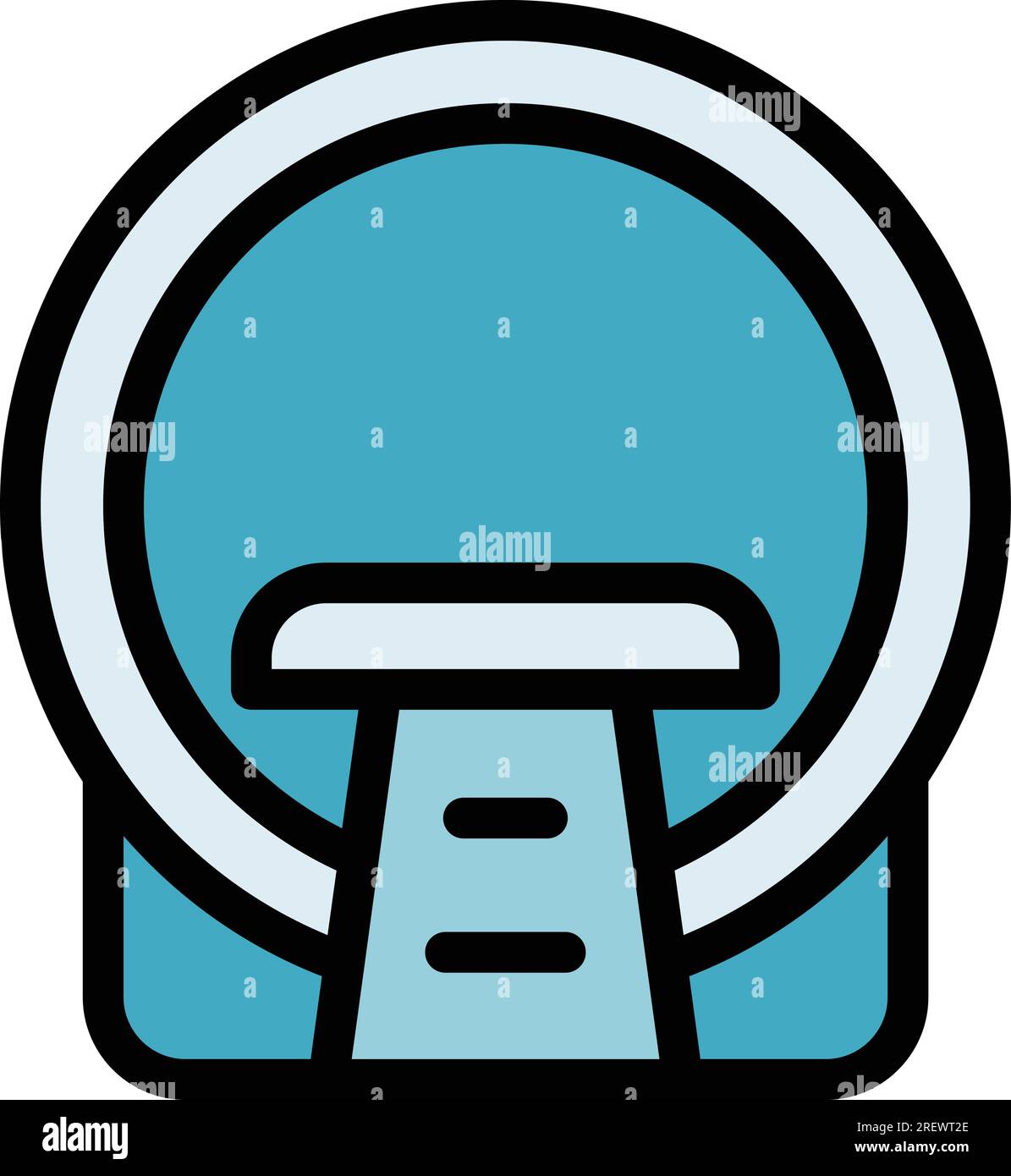 Ct scan icon outline vector. Magnetic resonance. Medical mri color flat ...